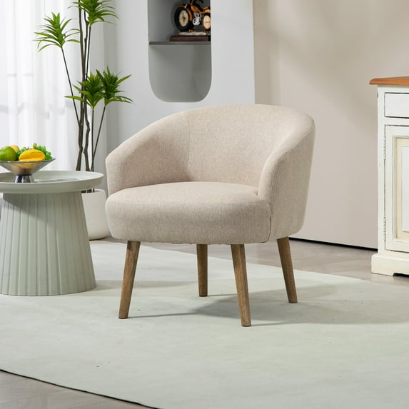 Mainstays Curved Textured Accent Chair, Beige - Walmart.com