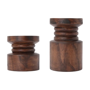 Wood Candle Holders Pillar