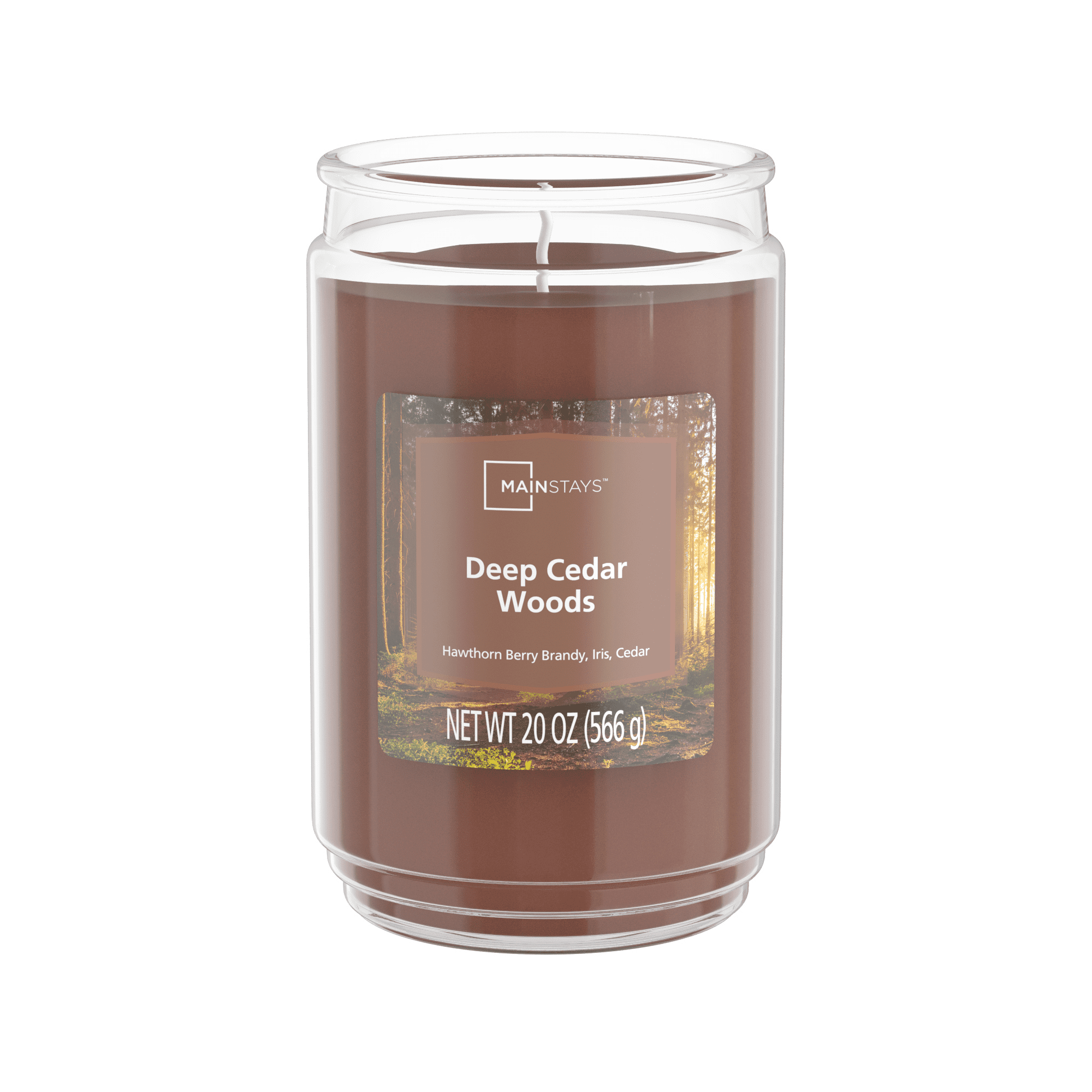 Mainstays Deep Cedar Scented Candle - 20 oz Glass Jar - Walmart.com
