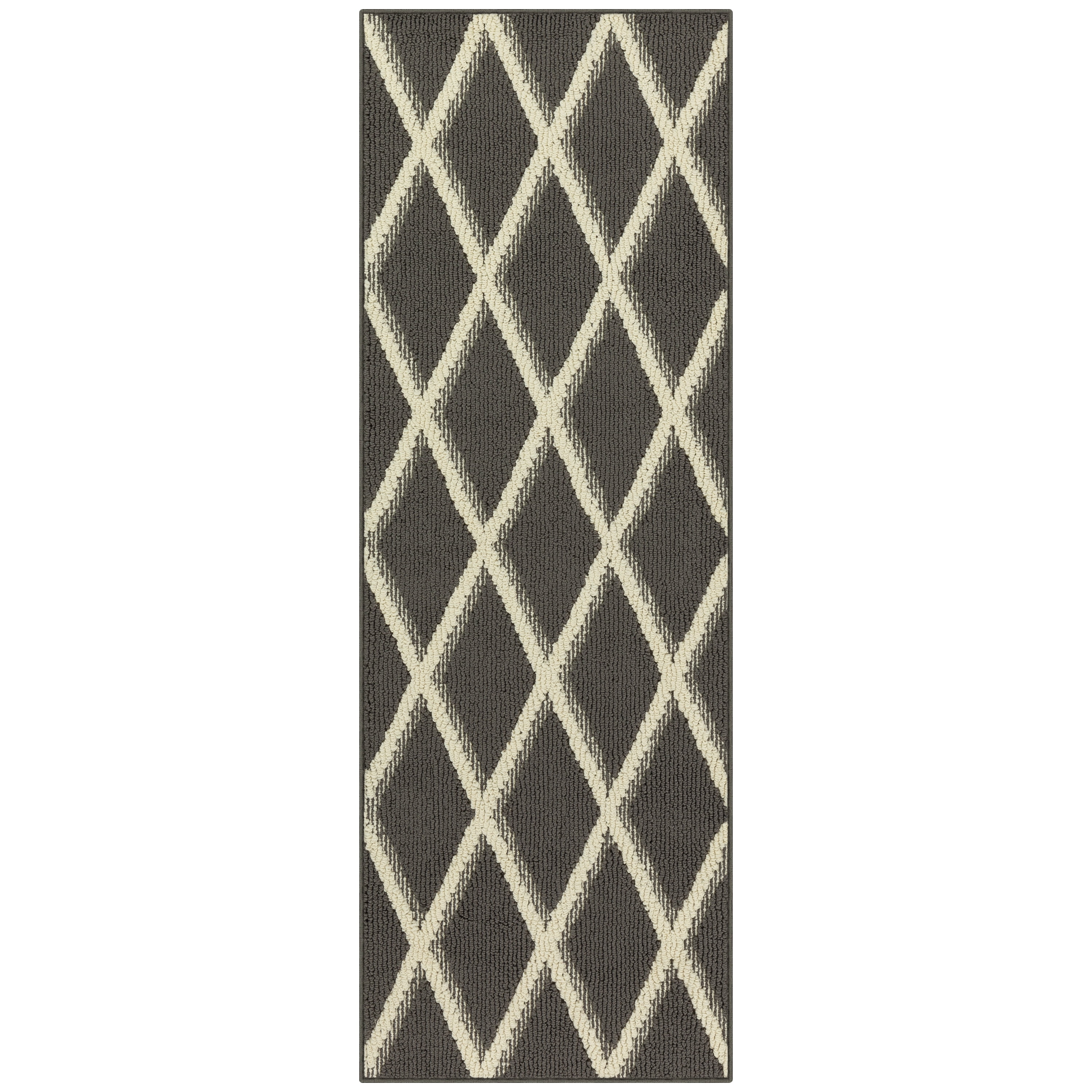 Mainstays Diamond Geometric Indoor Runner Rug - Gray 2x6 - Walmart.com