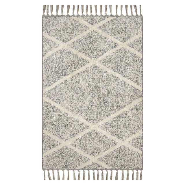 Mainstays Diamond Microfiber Plush Non-Skid Indoor 30" x 45" Accent Rug ...