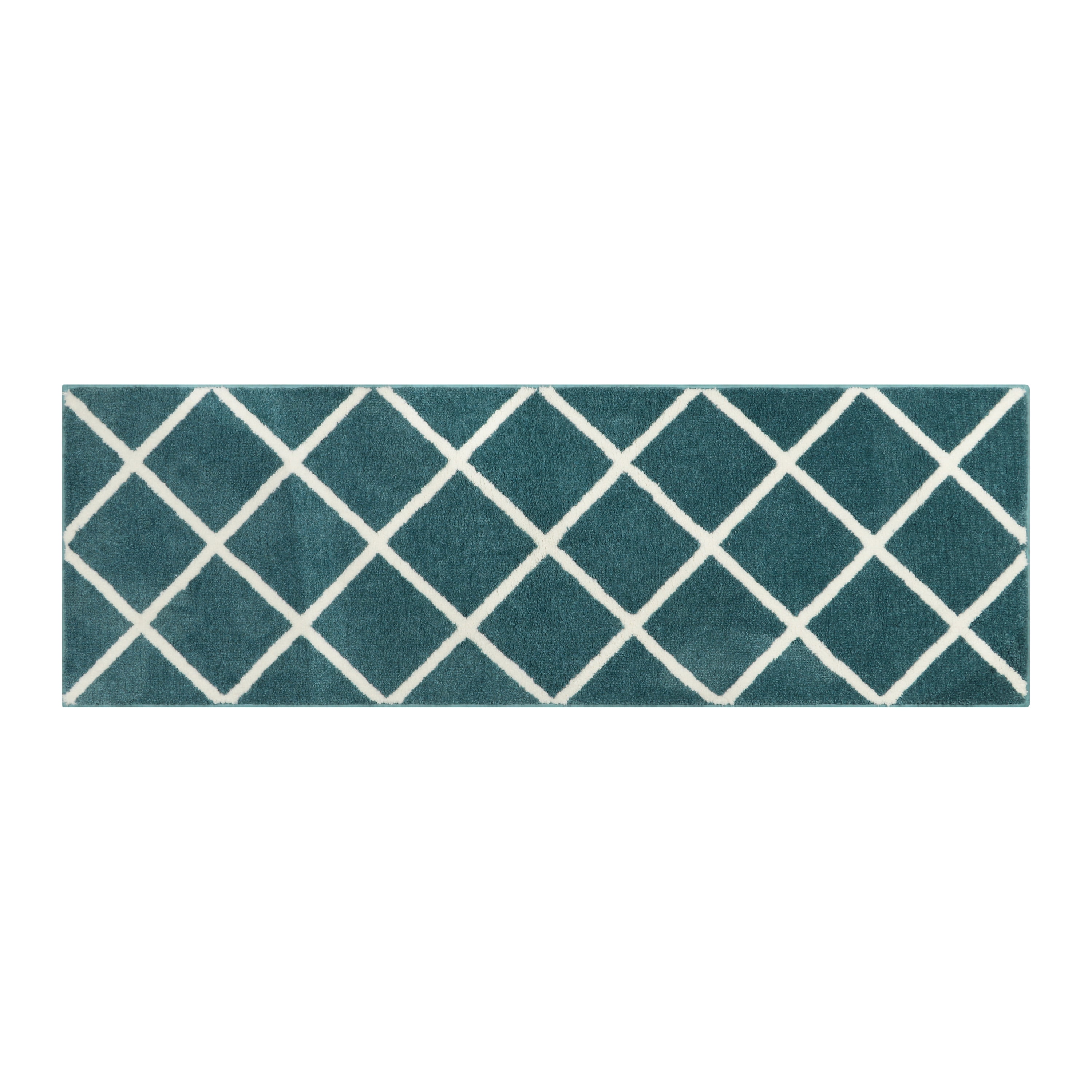 Mainstays Diamond Plush Teal Runner - 20x60 Rug - Walmart.com