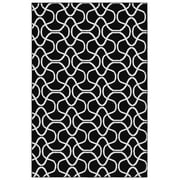 Black White Abstract Rug