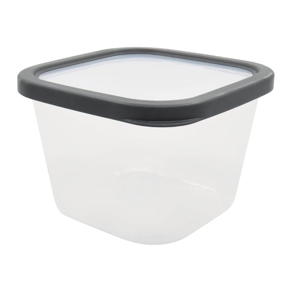 Mainstays Durable Gray Plastic Food Storage Container Set 7.4 Cup 2 ...