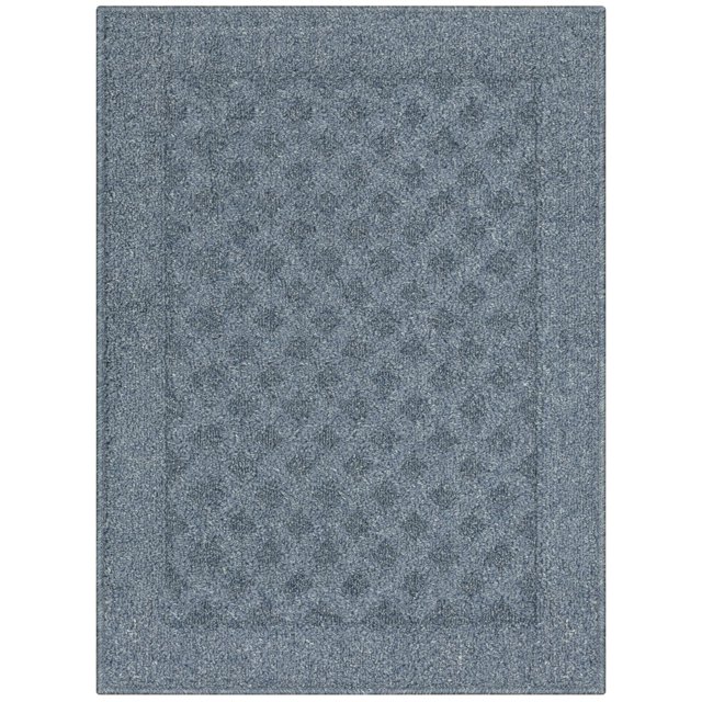 Mainstays Dylan Solid Diamond Olefin Navy Blue Indoor Accent Rug, 1'8 ...