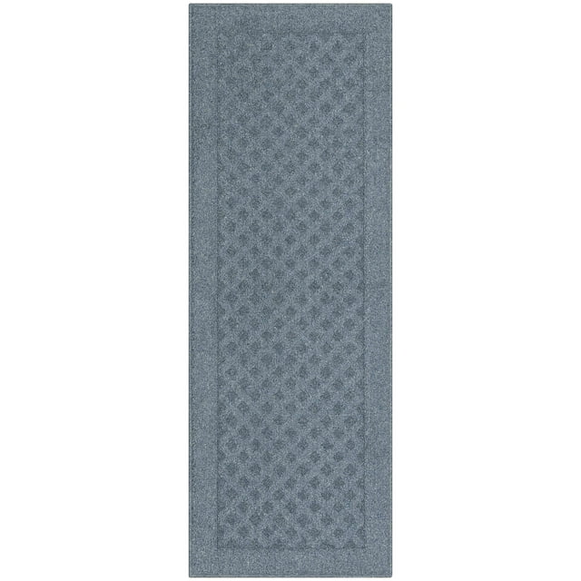 Mainstays Dylan Solid Diamond Olefin Navy Blue Indoor Runner Rug, 1'9 ...