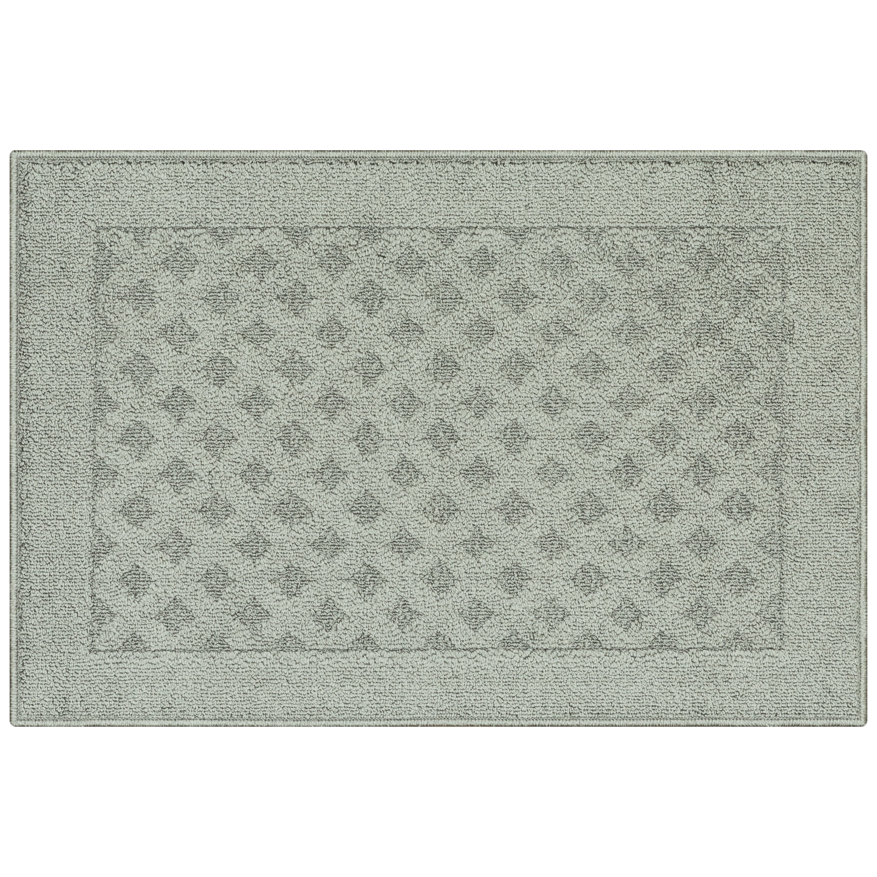 Mainstays Dylan Solid Diamond Olefin Pewter Gray Indoor Accent Rug, 1'8 ...