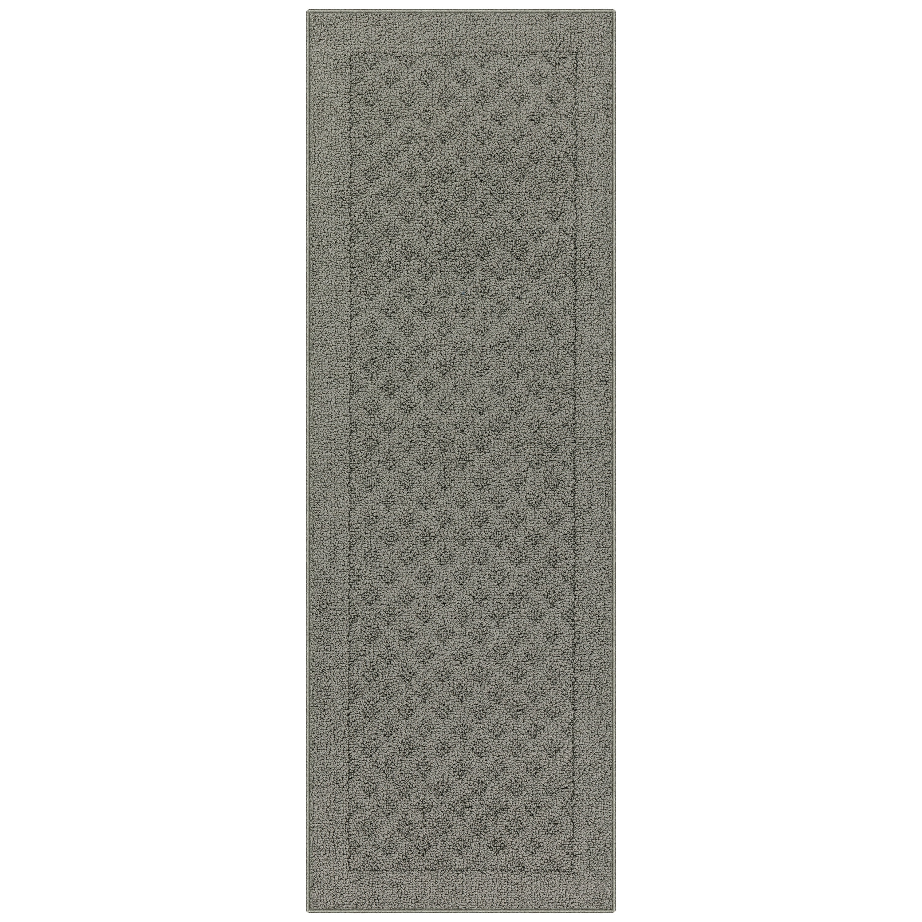 Mainstays Dylan Solid Diamond Olefin Pewter Gray Indoor Runner Rug, 1'9 ...