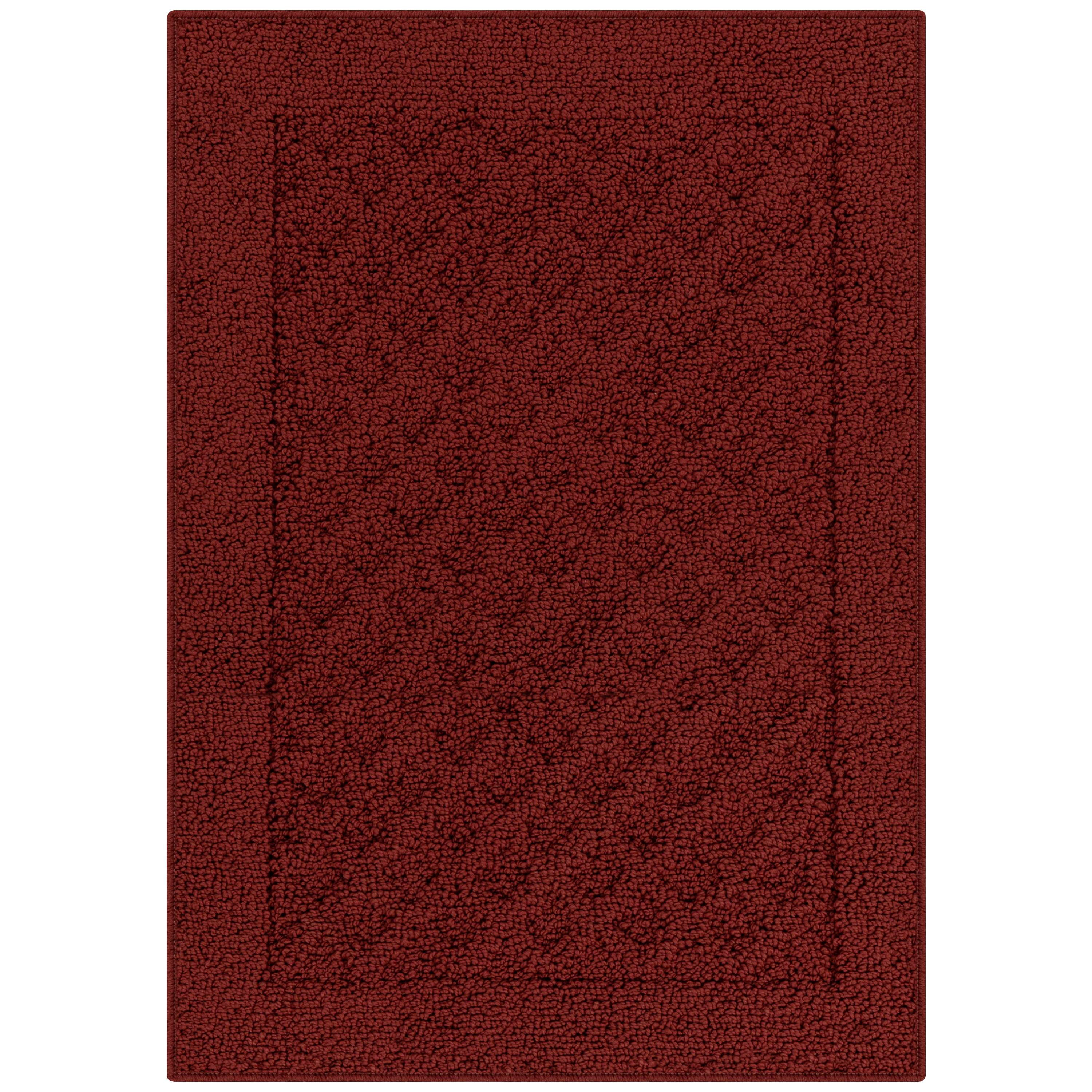 Mainstays Dylan Solid Diamond Olefin Red Indoor Accent Rug, 1'8"x2'6 ...