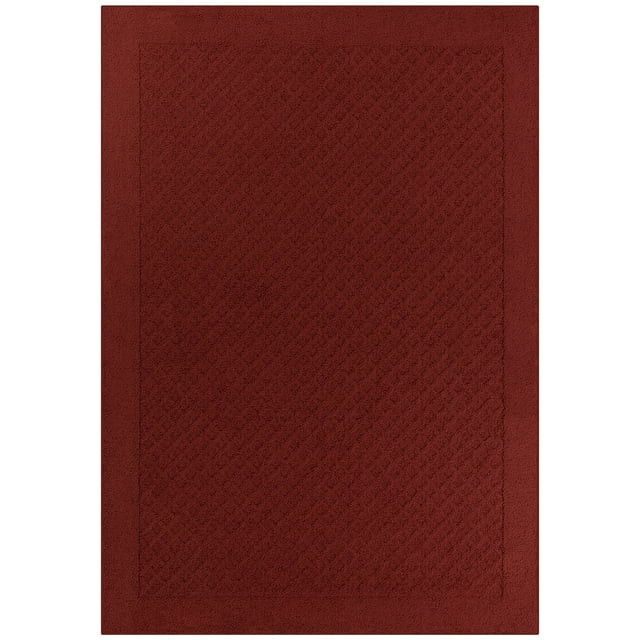 Mainstays Dylan Solid Diamond Olefin Red Indoor Area Rug, 7' x 10 ...