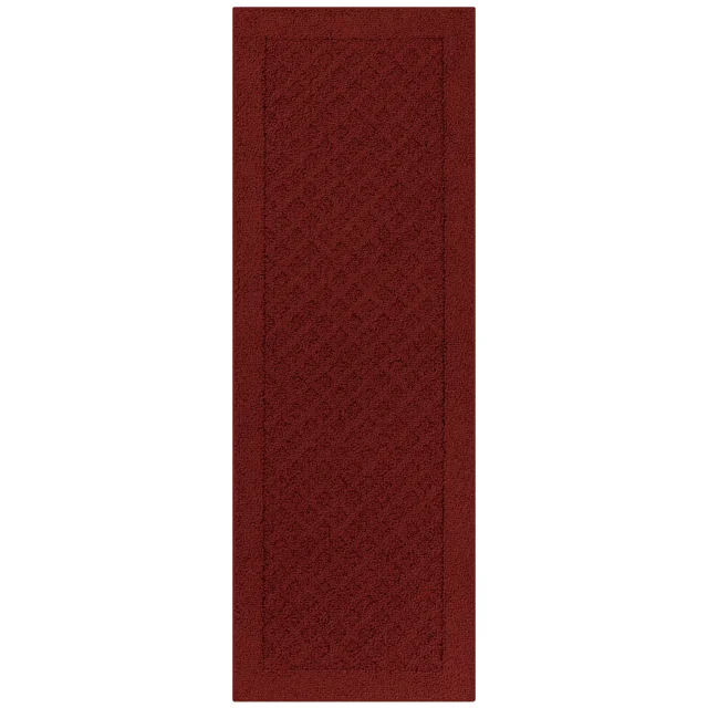 Shop Mainstays Traditional Dylan Solid Olefin Red Indoor Runner Rug, 1 ...