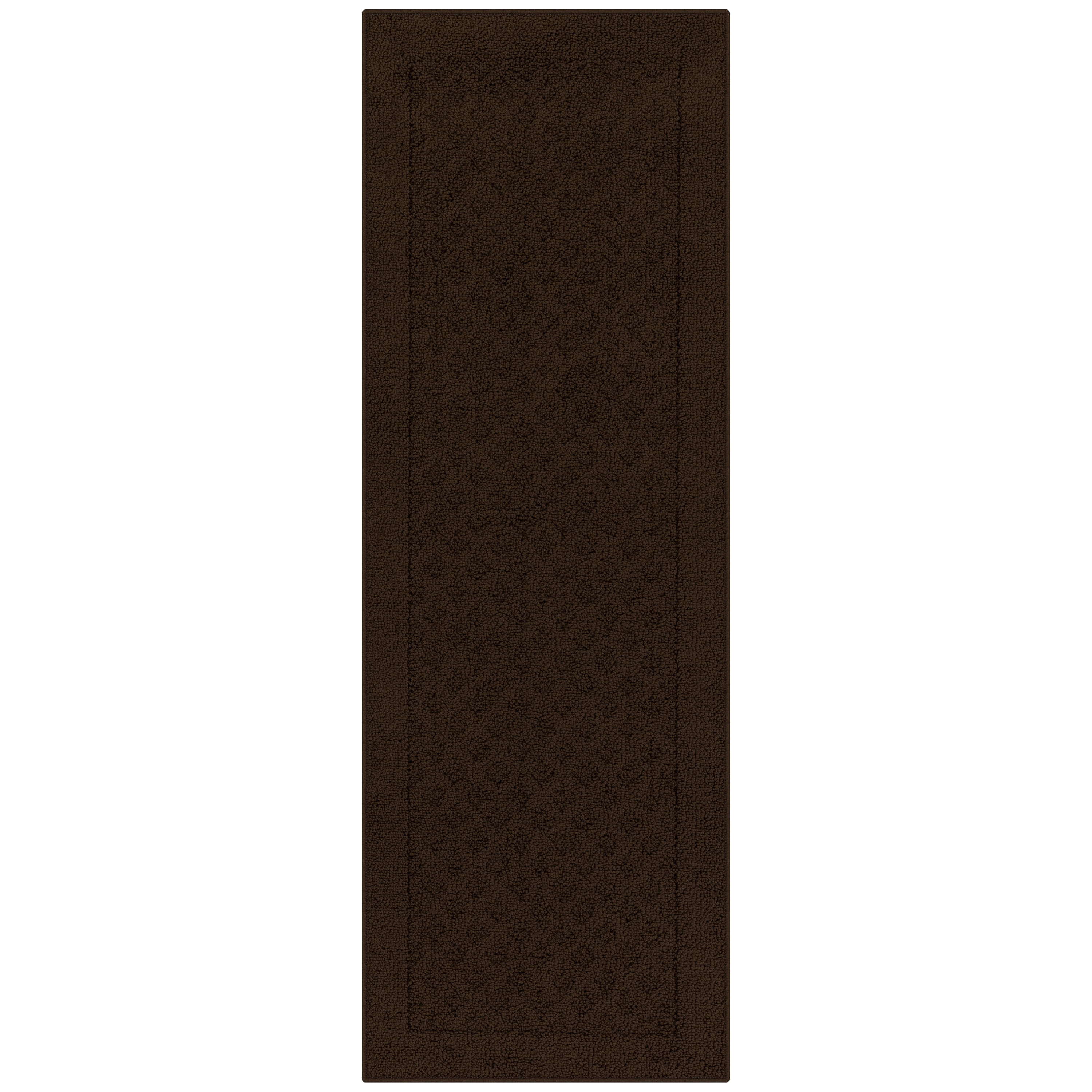 Mainstays Dylan Solid Diamond Traditional Brown Indoor Runner Rug, 1'9 ...