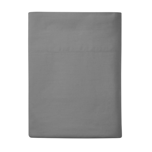 Mainstays Easy Care Soothing Gray CVC Cotton Blend Flat Bed Sheet, Full ...