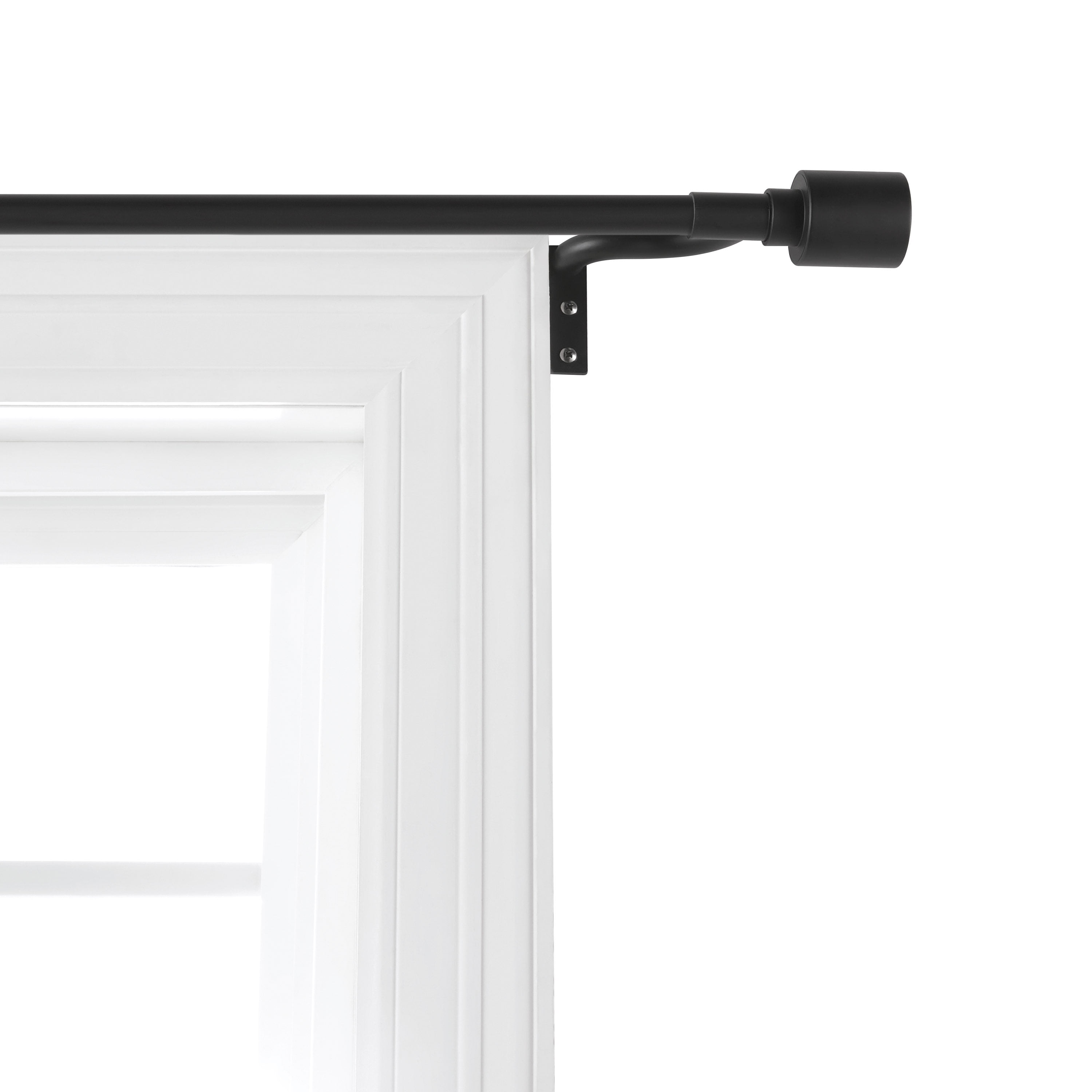 Mainstays Easy Hang Adjustable Curtain Rod - Matte Black - Walmart.com