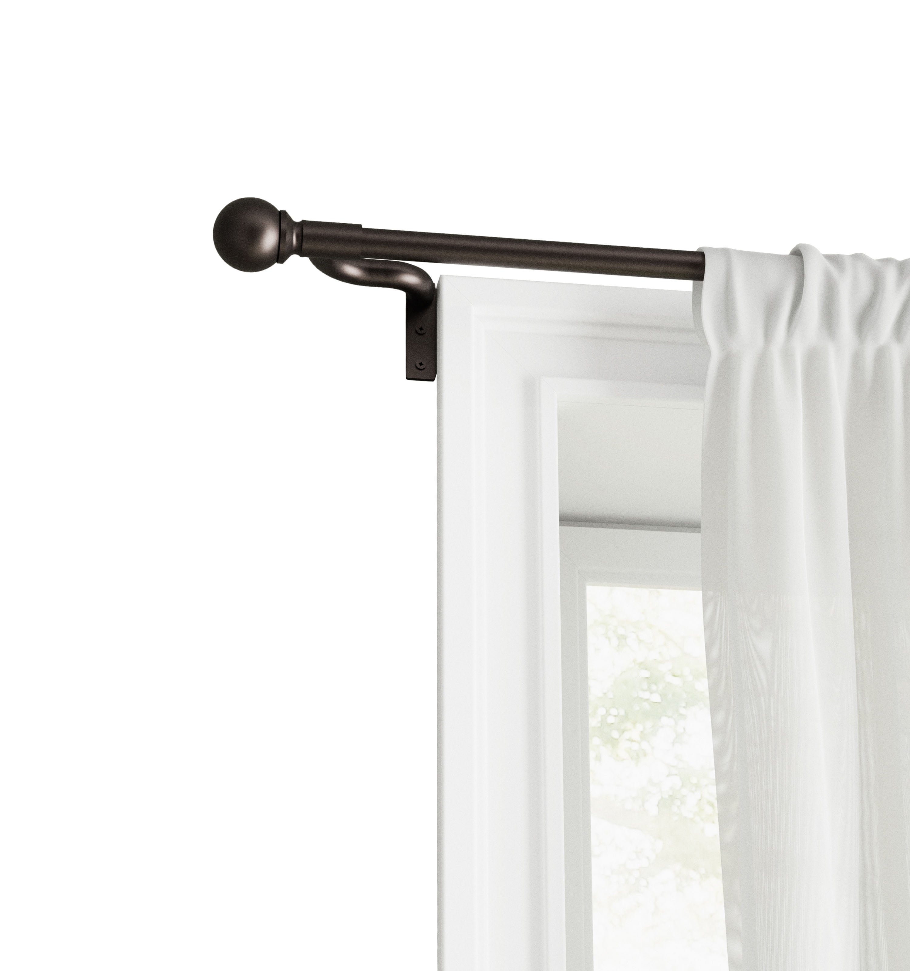 Mainstays Install Caf Curtain Rod - 48-84 Length - Walmart.com