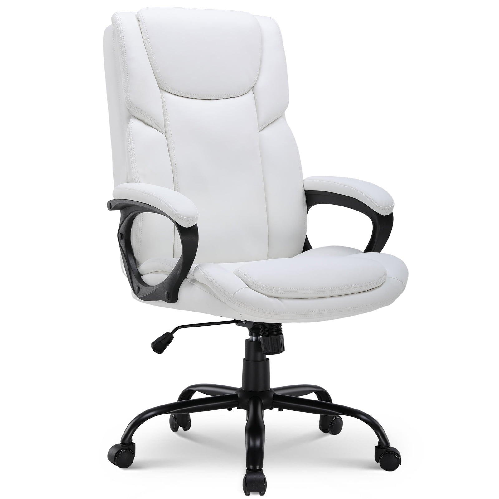 Mainstays Executive Ergonomic High Back Leather Home Office Desk Chair ...