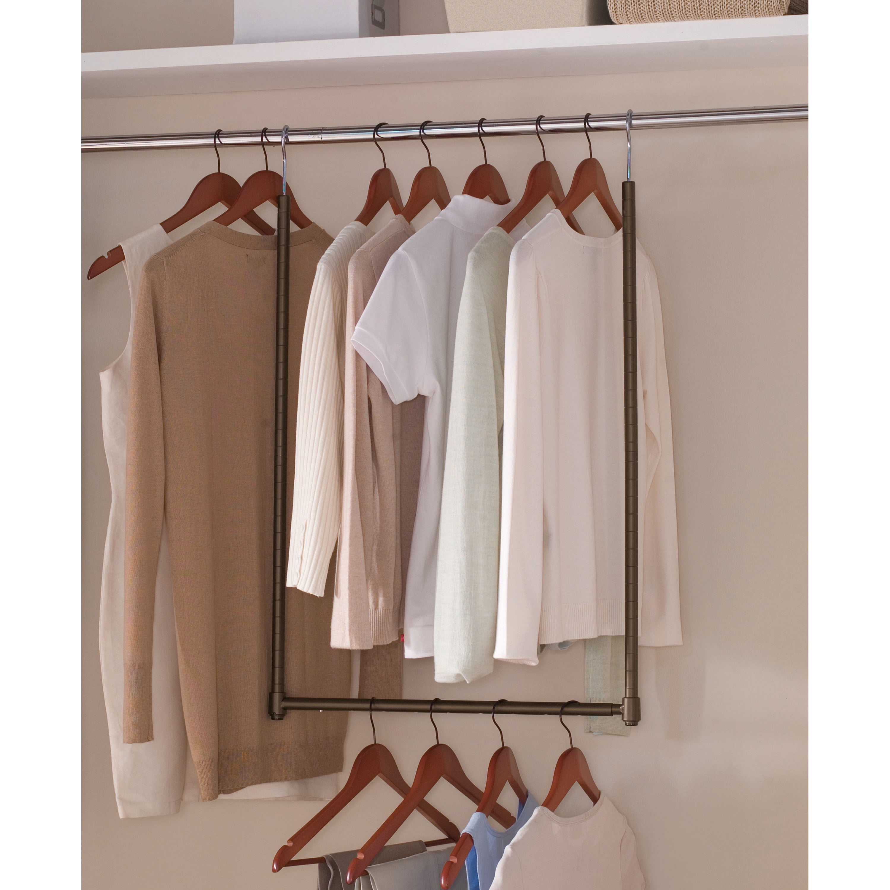 Mainstays Expanding Closet Rod Space, Bronze - Walmart Business Supplies