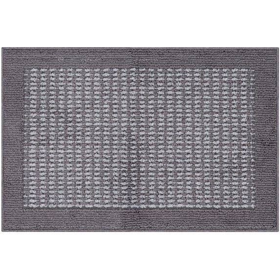 Mainstays Farmhouse Faux Sisal Olefin Gray Border Indoor Accent Rug, 1 ...