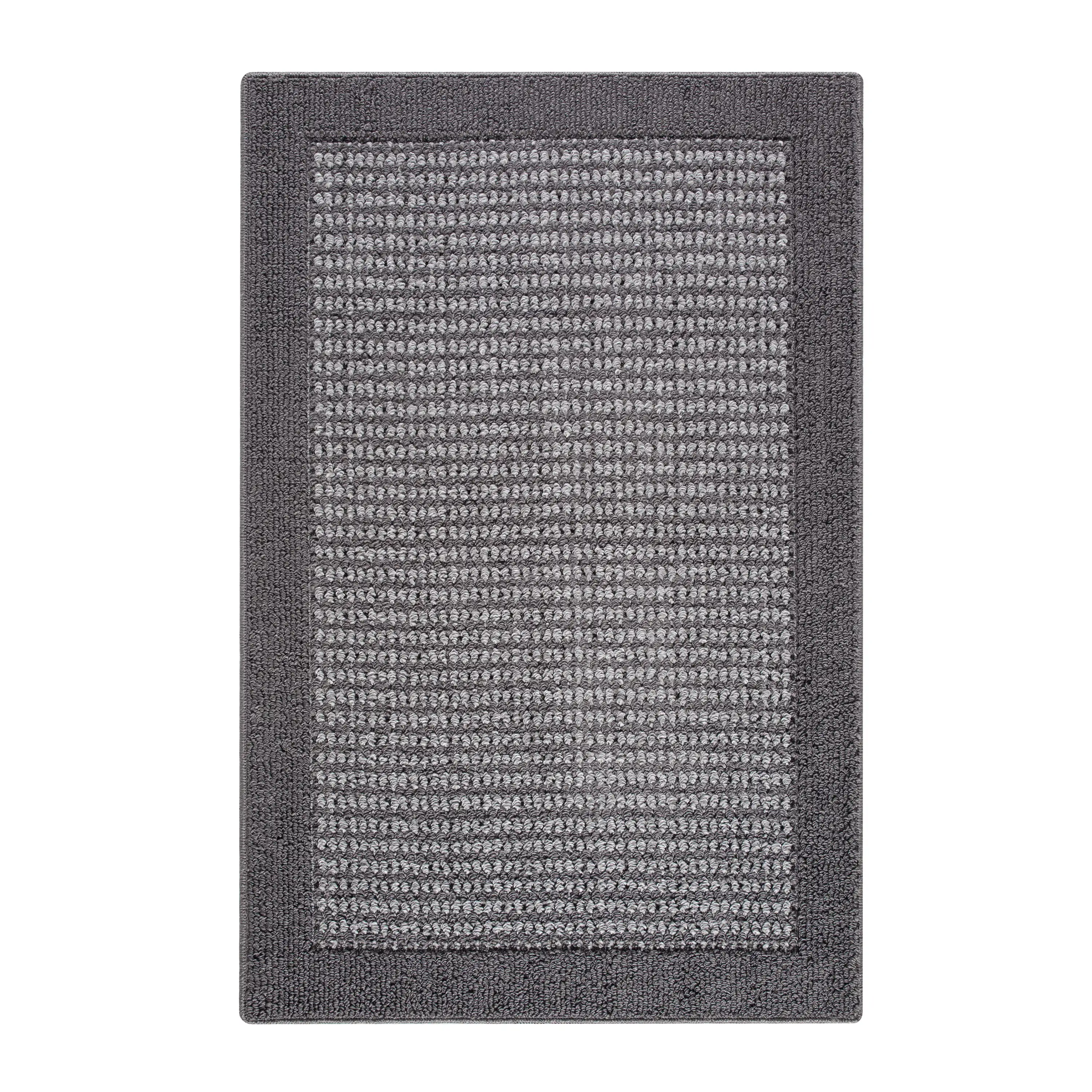 Mainstays Farmhouse Faux Sisal Olefin Gray Border Indoor Accent Rug, 2 ...