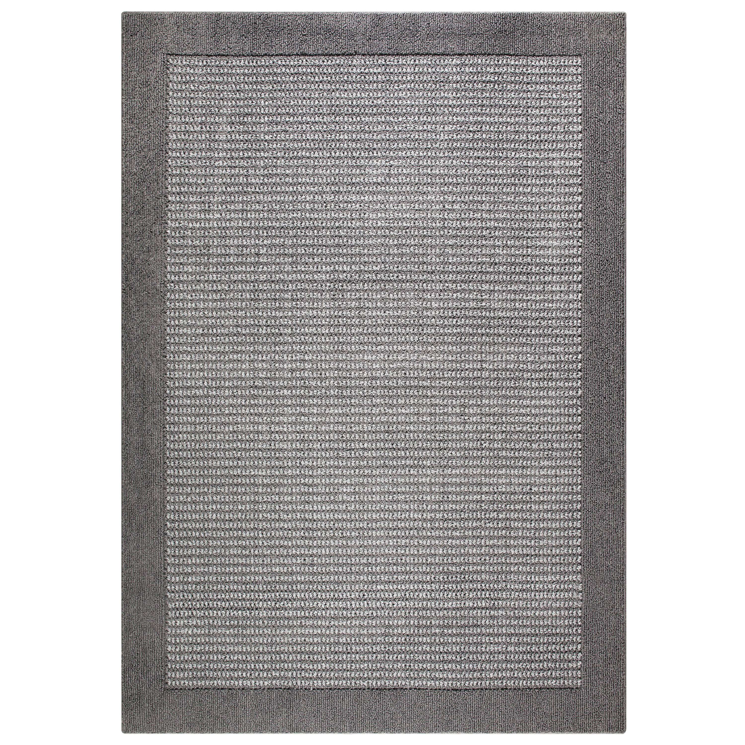 Mainstays Farmhouse Faux Sisal Olefin Gray Border Indoor Large Area Rug ...