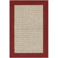 Mainstays Farmhouse Faux Sisal Olefin Red Border Indoor Accent Rug, 1'8 ...