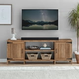 Mainstays Farmhouse TV Stand for TVs up to 70", Rustic Weathered Oak ...