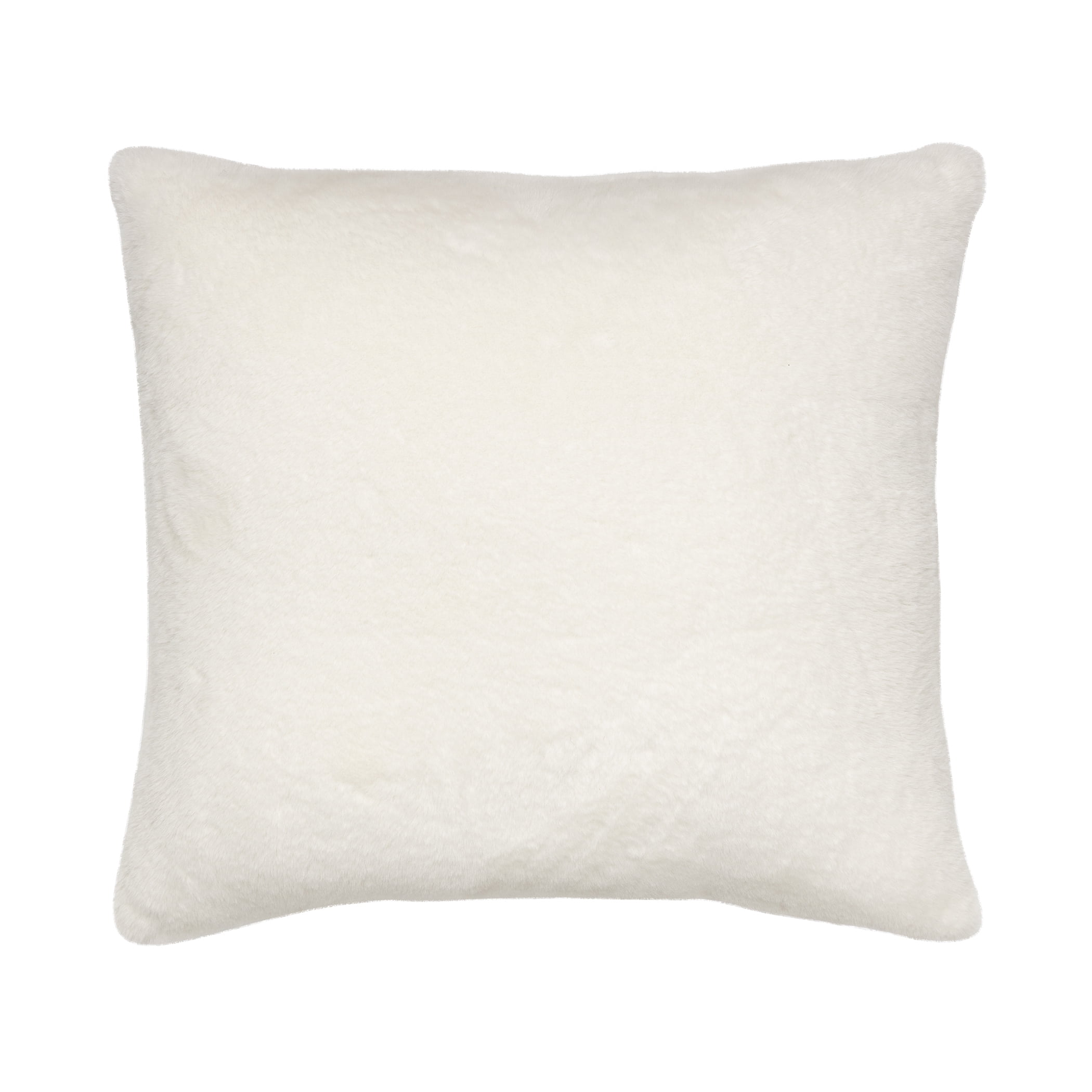 Mainstays Faux Rabbit Fur Throw Pillow 18"x18" Square - Walmart.com