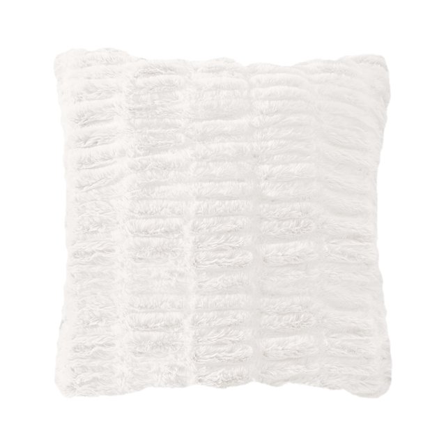 Mainstays Faux Rabbit Fur Pillow, 20" x 20", Ivory, 1 Pack - Walmart.com