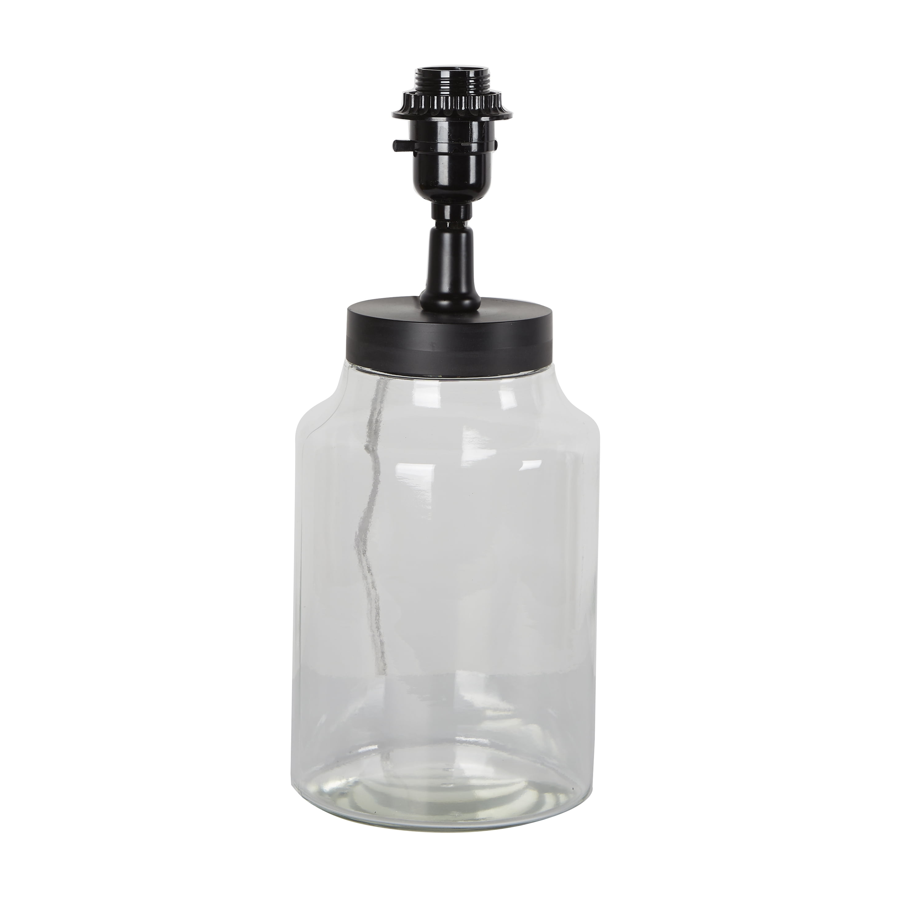 Mainstays Fillable Accent Glass Jar Table Lamp Base, Black - Walmart.com
