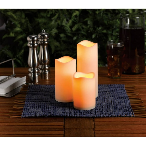 Mainstays Flameless LED Candles Battery Operated Decorative Light Set ...