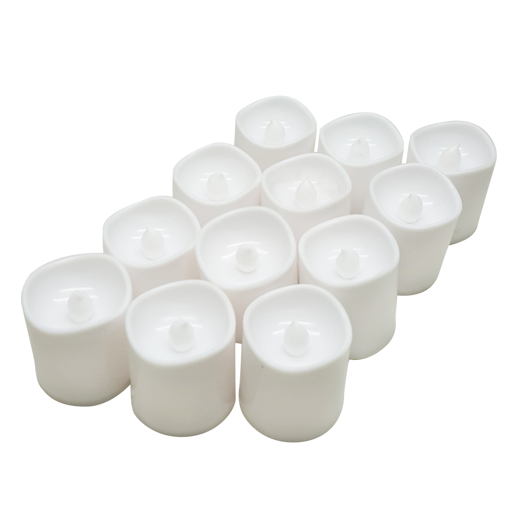 Mainstays Flameless LED Votives, White, Set of 12 - Walmart.com