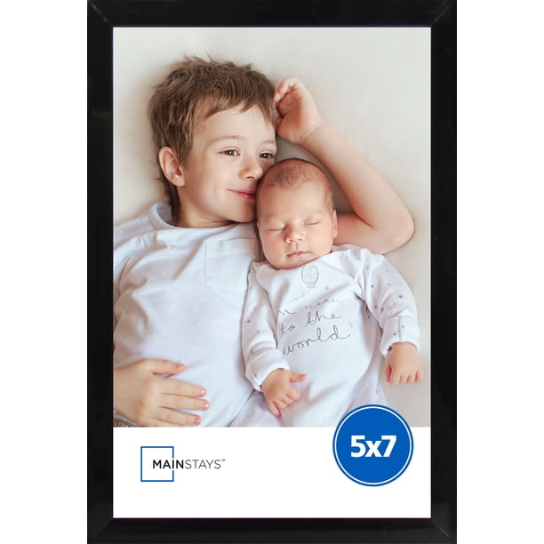 Mainstays Flat Black 5" x 7" Photo Frame - Walmart Business Supplies