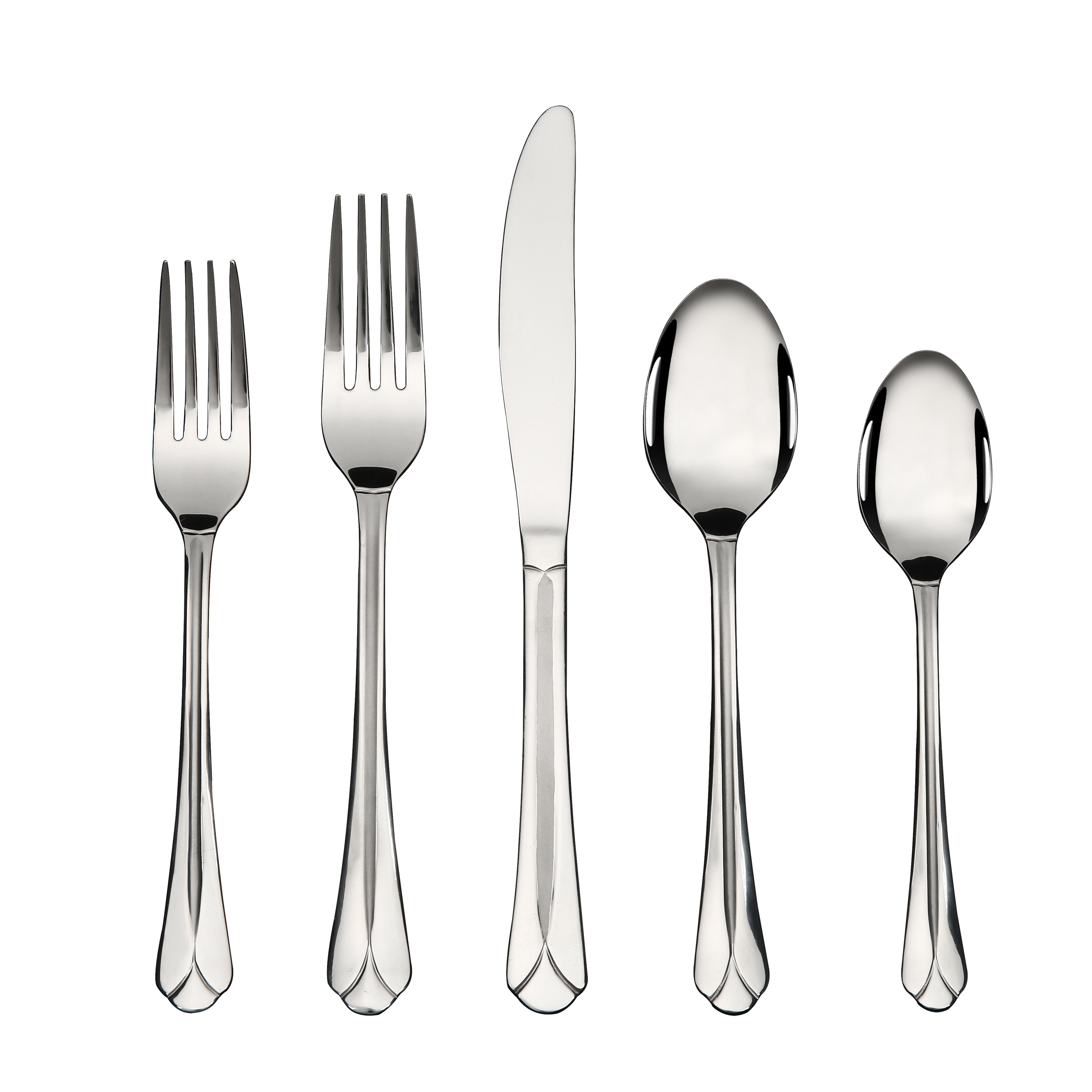 Mainstays Flaxton 20 Piece Stainless Steel Flatware Set - Walmart.com
