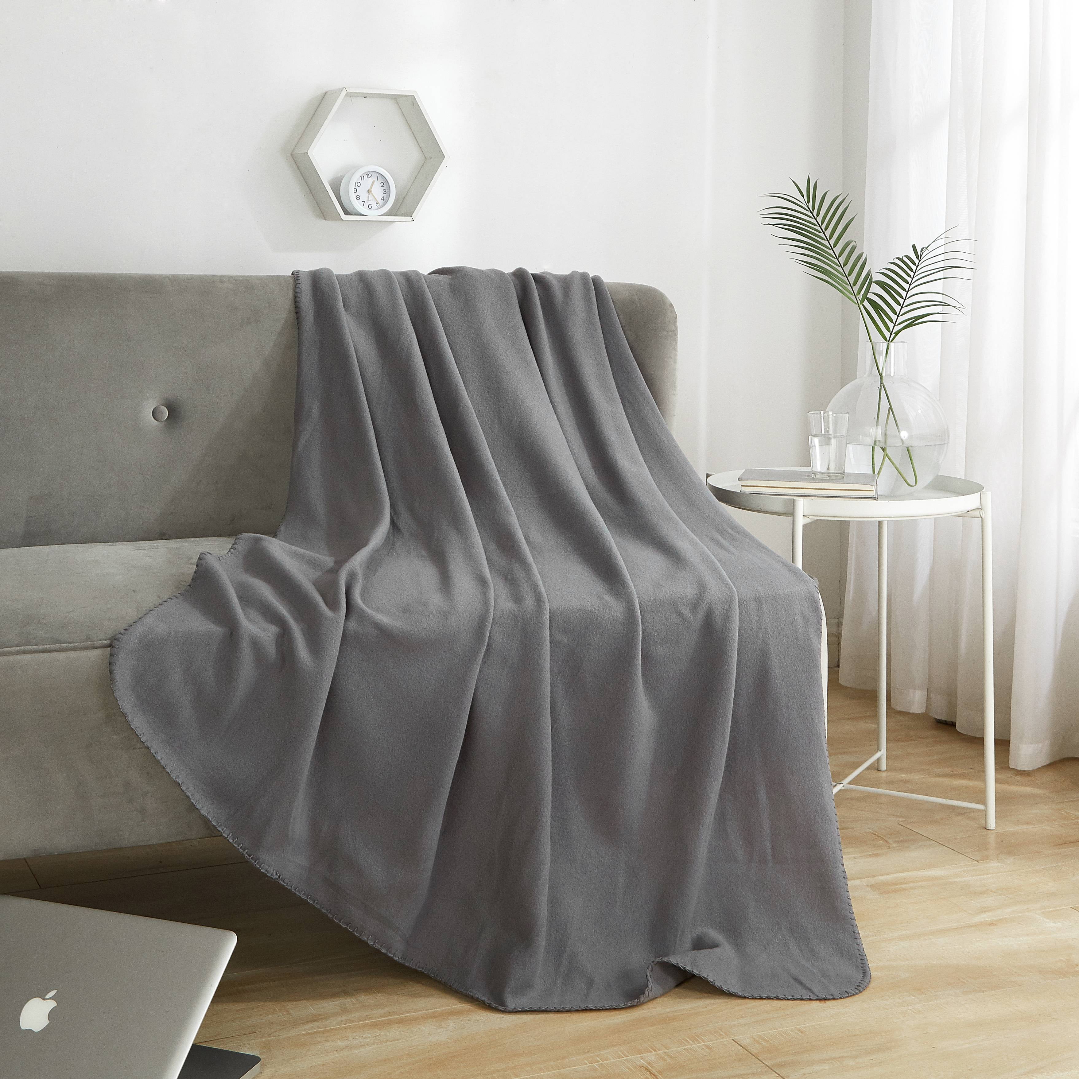 Mainstays Fleece Throw, Grey Solid 50x60 - Walmart.com