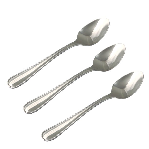 Mainstays Fleetline 3 Piece Stainless Steel Tableware Teaspoon Set ...