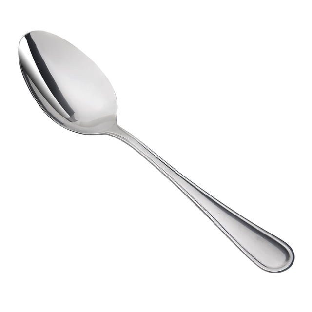 Mainstays Stainless Steel Serving Spoon 1-Piece, Silver Tableware ...