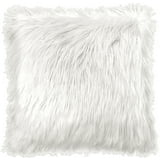 Mainstays Flokati Throw Pillow - Soft Faux Fur - 16 White - Walmart.com