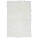 Mainstays Flokati White Fur Accent Rug 30x46 in Skid-Resistant for Dorm ...