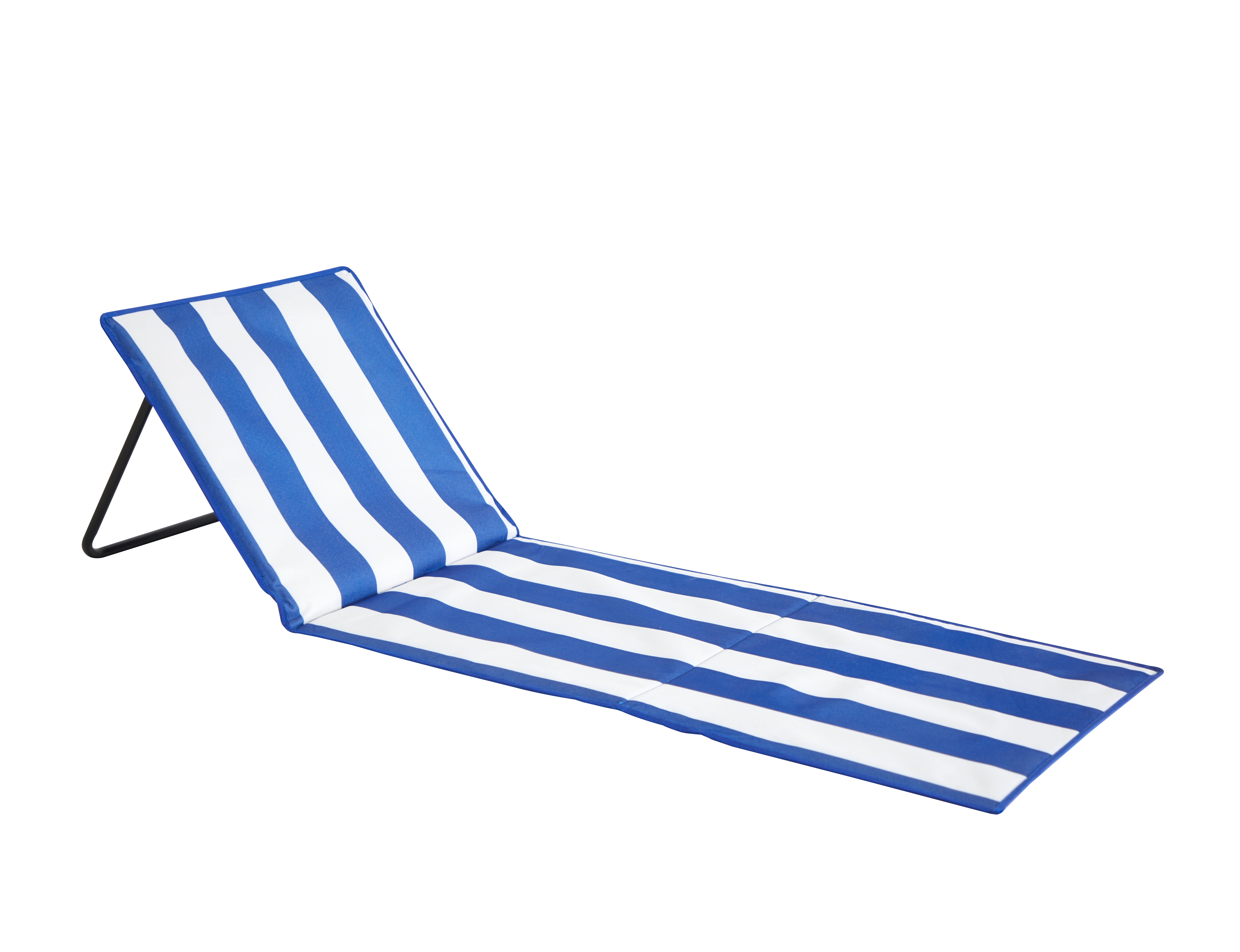 Mainstays Foldable Polyester Beach Mat, 62" x 21", Blue Striped ...