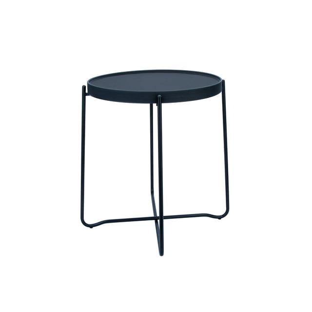 Mainstays Foldable Round Side Table, Black Finish - Walmart.com