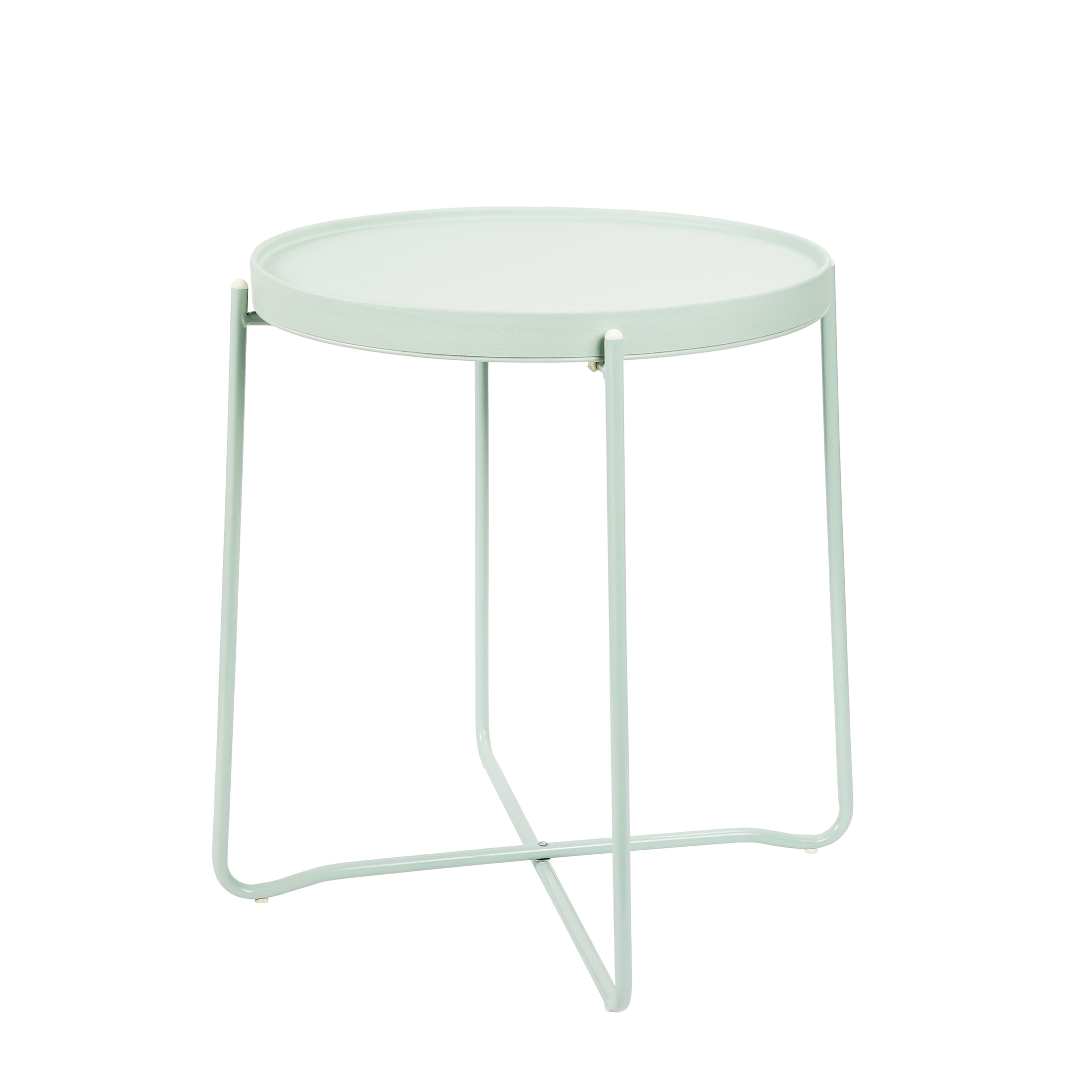 Mainstays Foldable Round Side Table Green Outdoor Sofa Bedside Garden ...