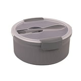 Mainstays Food Storage Container, Round, Grey, 47oz Capacity - Walmart.com