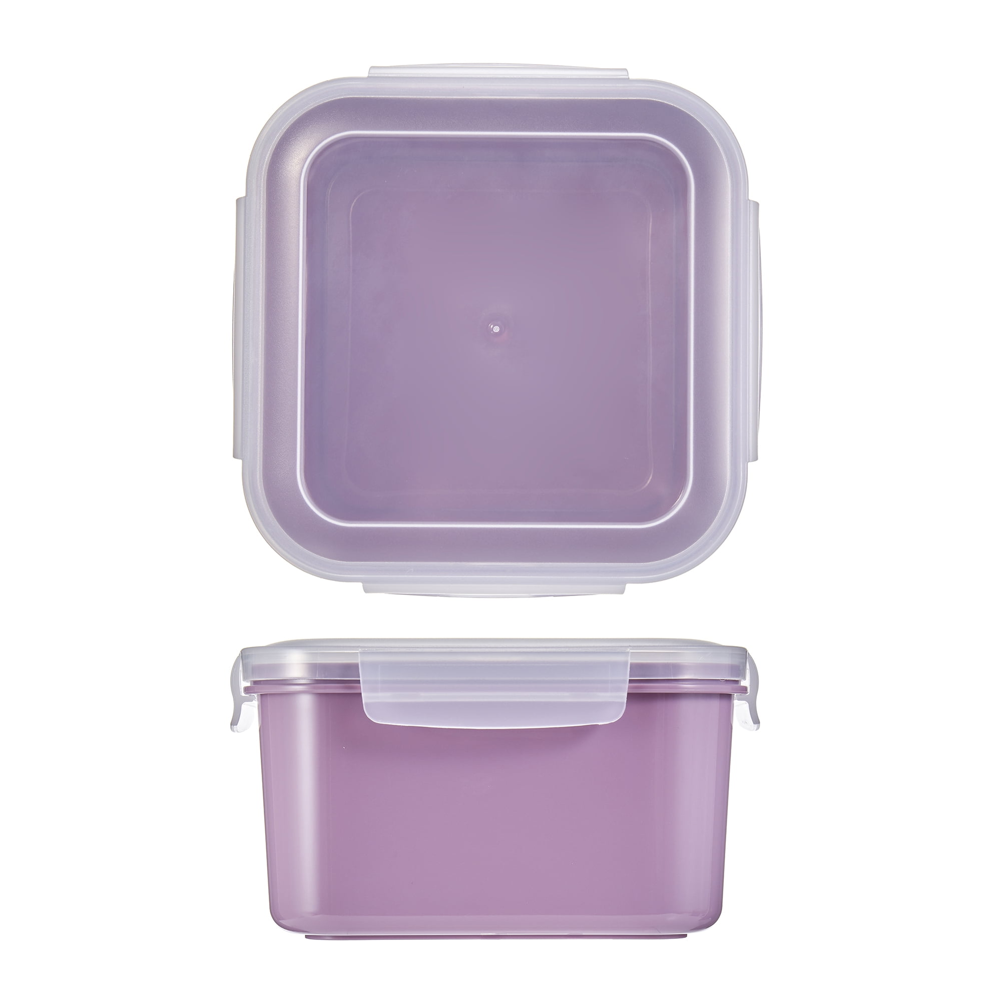 Brandclub - Mainstays Food Storage Container, Square Purple 42oz Capacity
