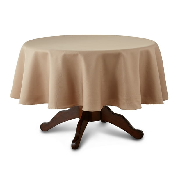 Mainstays Fraser Fabric Tablecloth, Brownstone, 70" Round, Available in ...