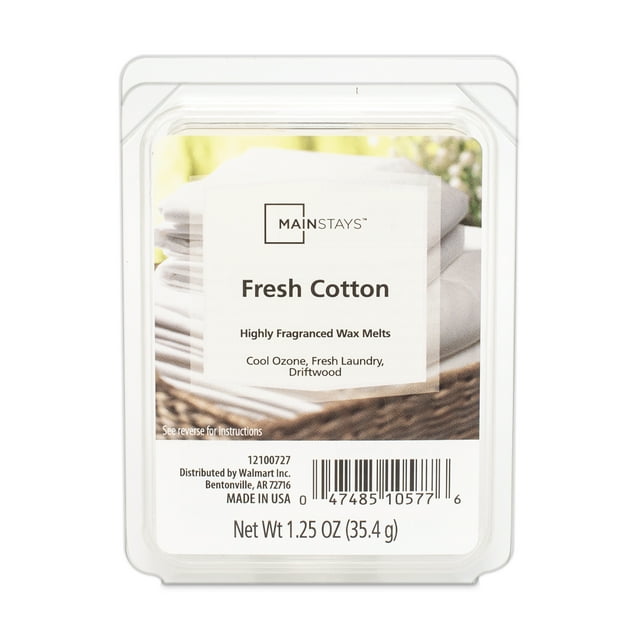 Mainstays Fresh Cotton Scent 6 Cube Wax Melt, 1.25 oz - Walmart.com