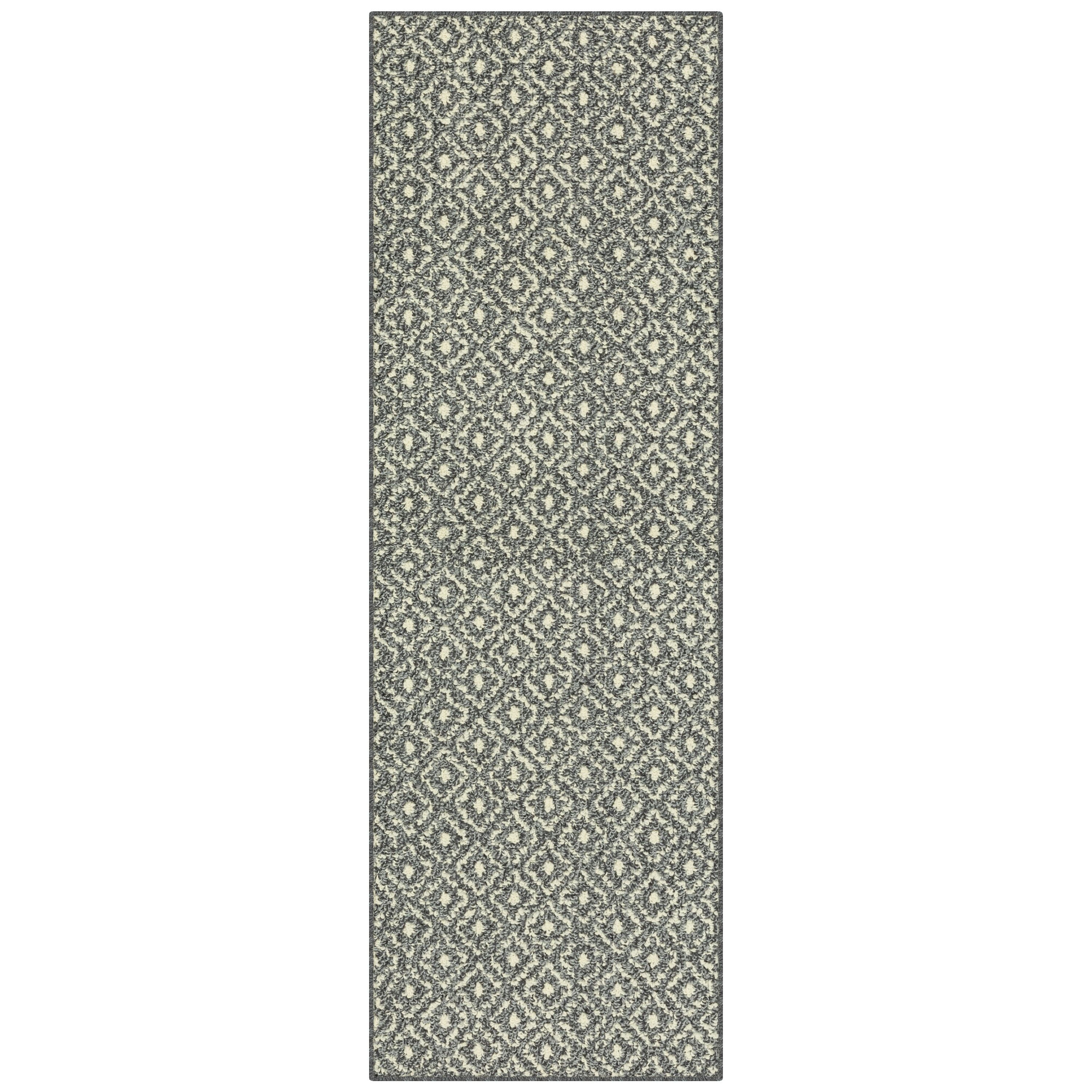 Mainstays Geometric Black Tonal Diamond Hallway Runner Rug, 1'8"x5 ...