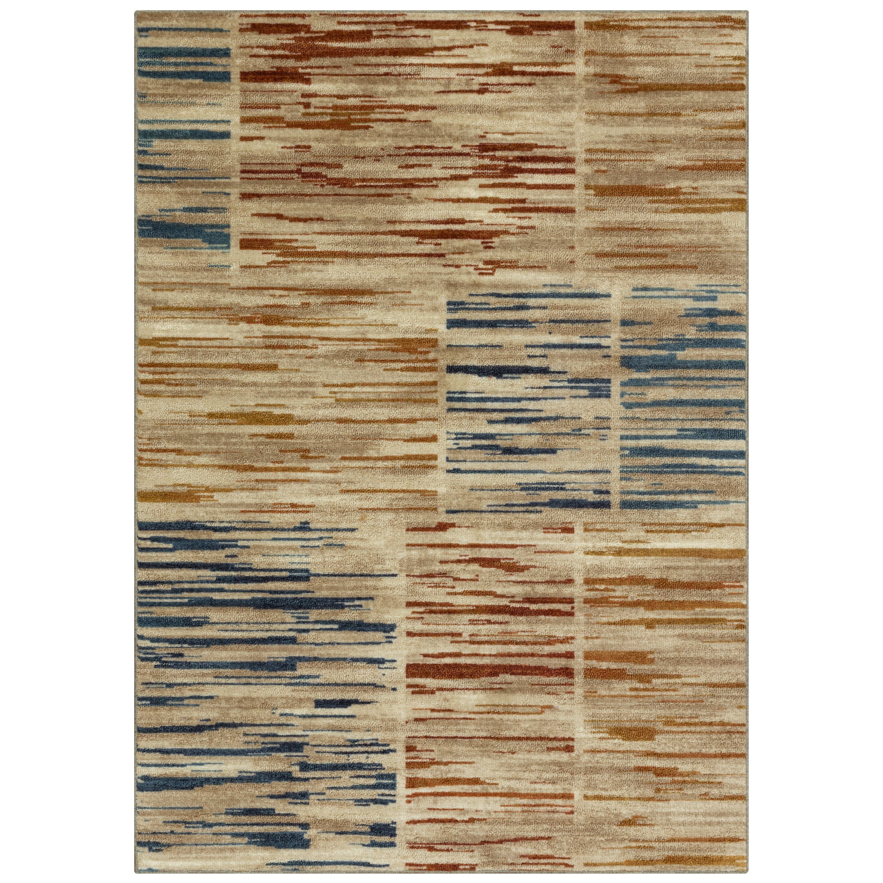 Free Shipping! Mainstays Geometric Multicolor Stripe Blocks 5' x 7 ...