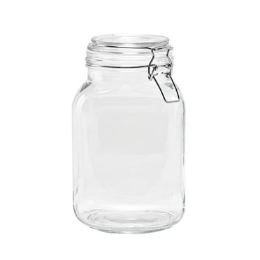 Mainstays Kitchen storage 106OZ Clear Glass Lock Lid Jar - Walmart.com