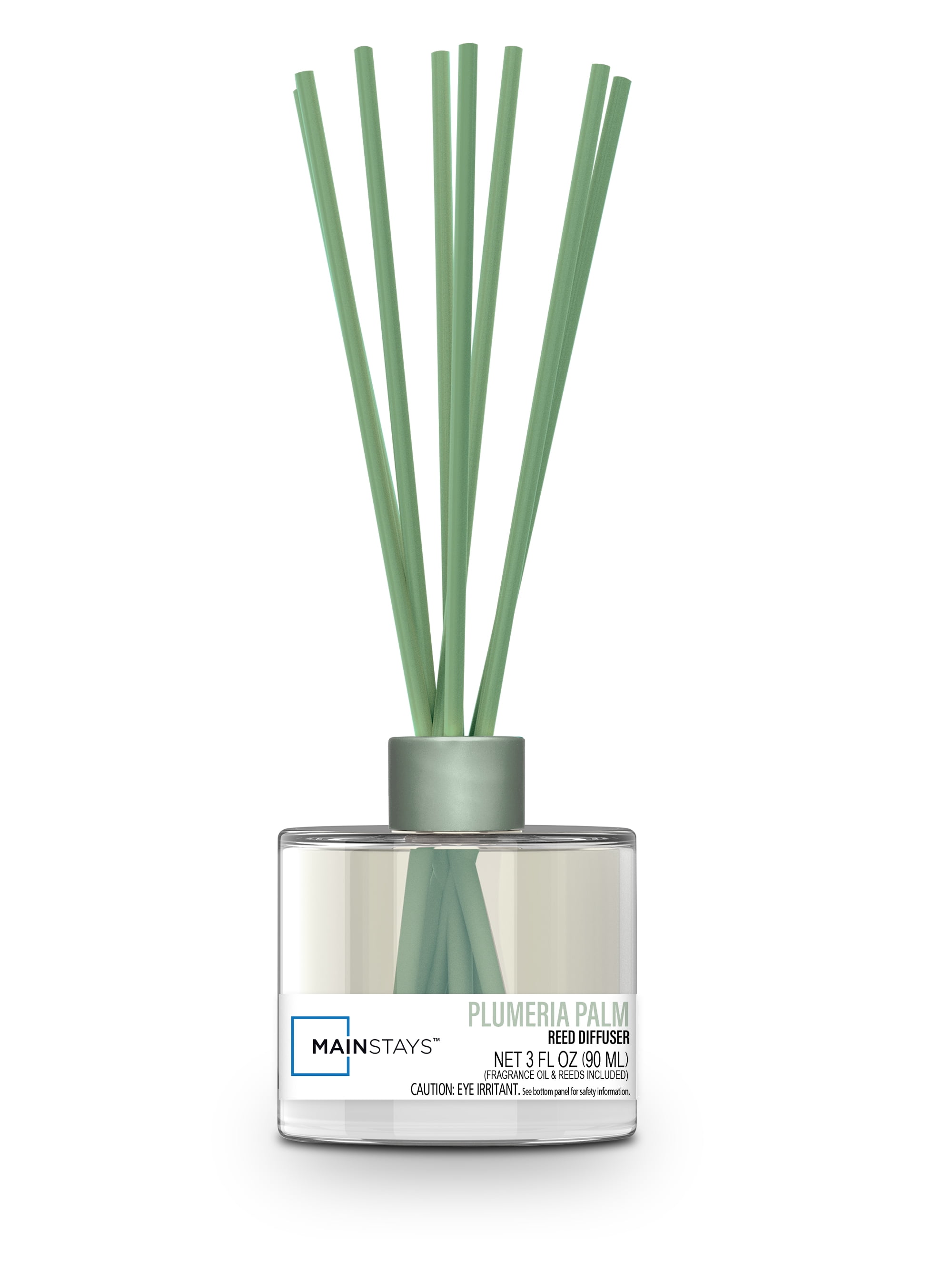 Mainstays Glass Diffuser with Reeds, Plumeria Palm, 3.0 fl oz - Walmart.com