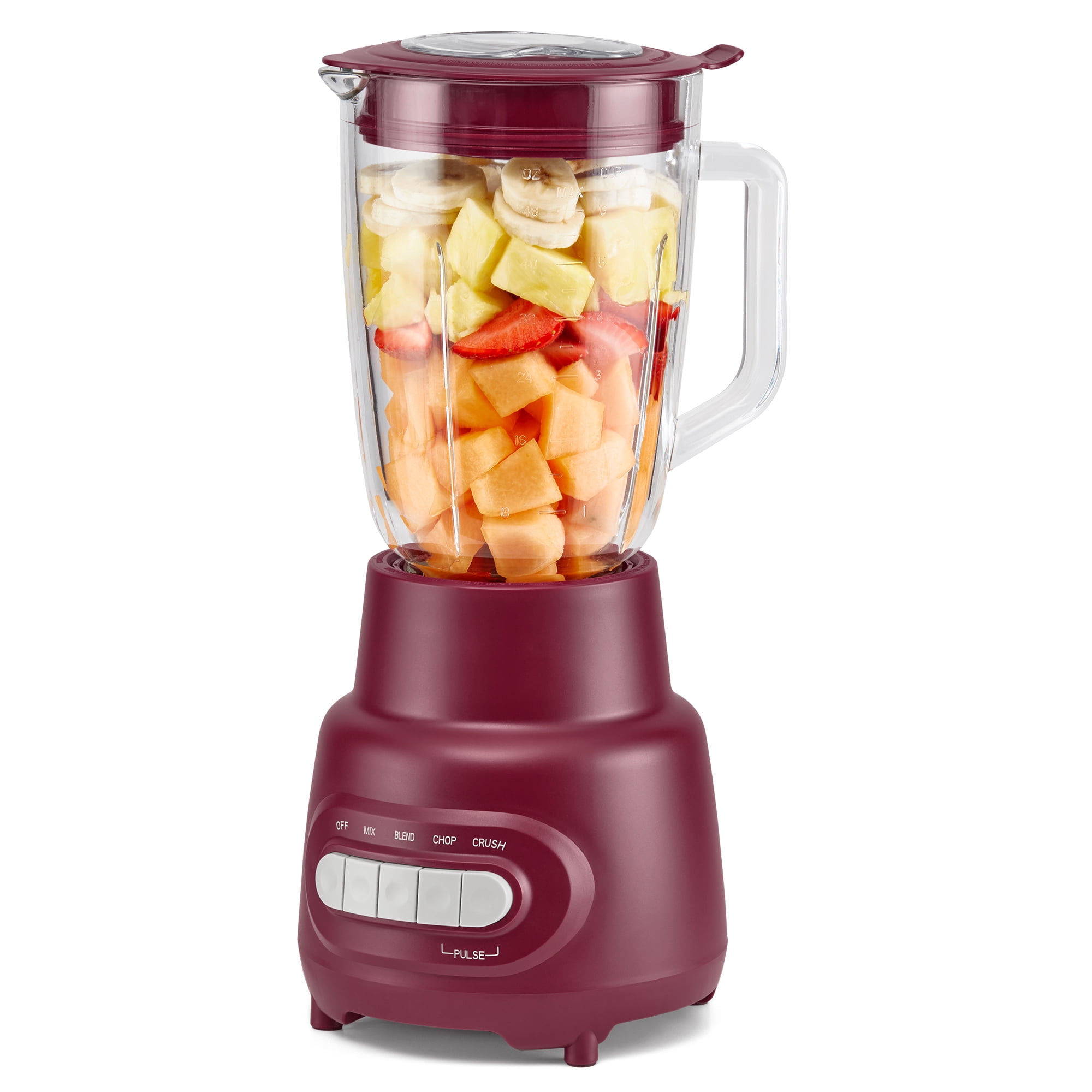 Mainstays Glass Jar 5 Speed Blender with 6-Cup Jar (48Oz) Capacity ...